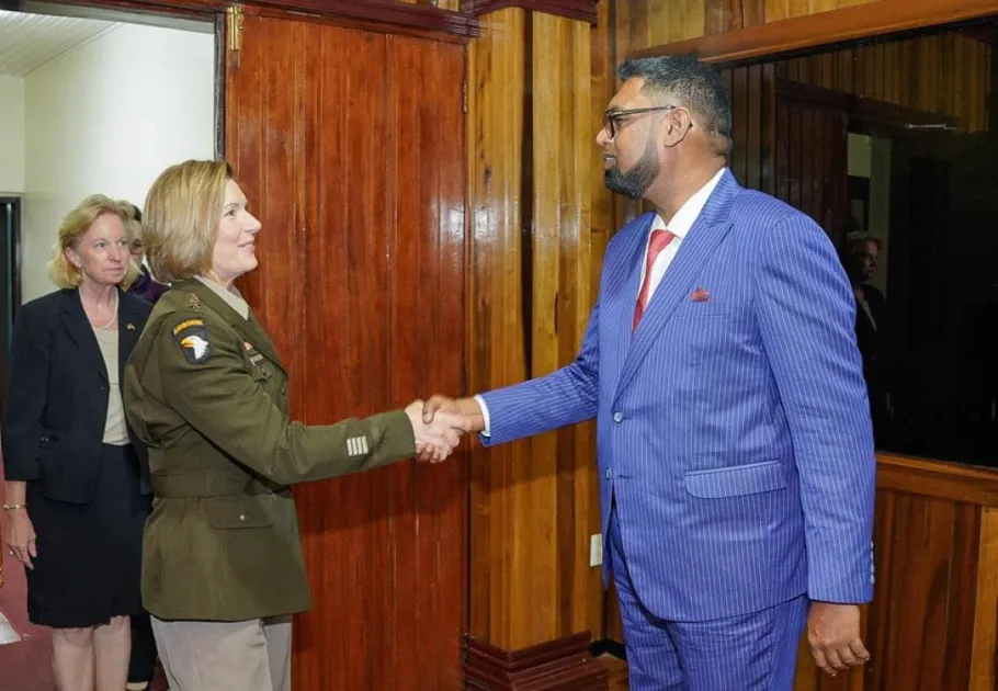 Guyana Prez Irfaan Ali meets commander of US Southern Command, four ...