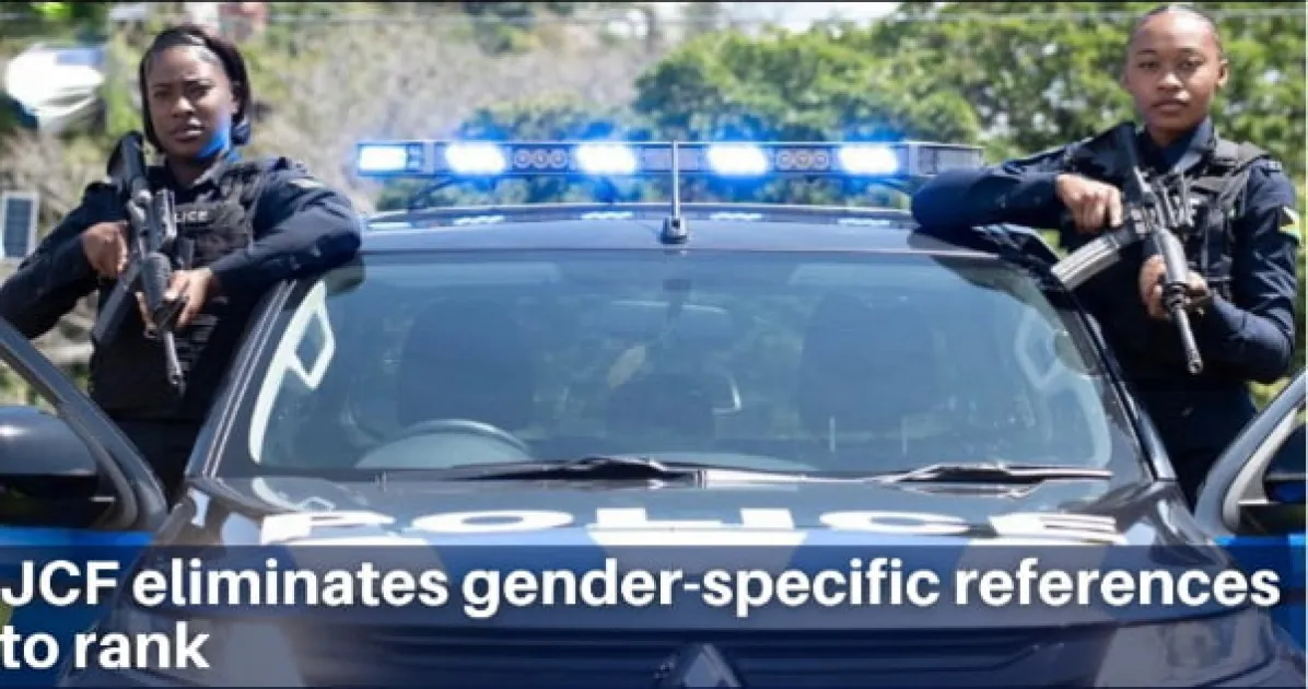 Abolition of ‘Woman Constable’ title to ‘Constable’ in JCF, step ...