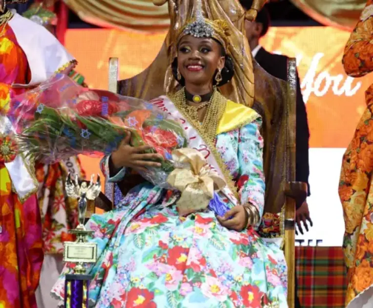 Heidi Ellick outshines in Dominica’s national dress, wins Miss Wob ...